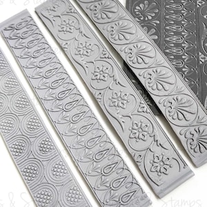 BORDER Texture Mat for Polymer Clay | Clay Pattern Stamps | Textures ...