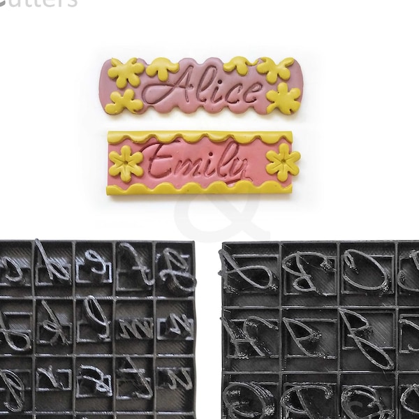 Cursive Alphabet Stamps - Etsy