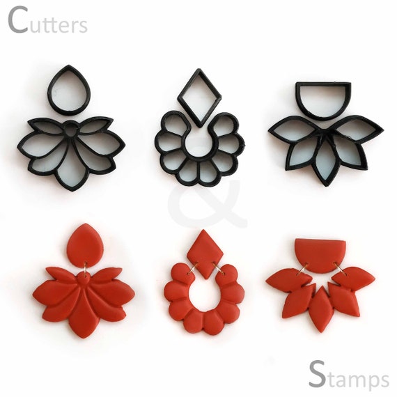 Floral Polymer Clay Cutter Set of 6 Clay Shape Cutter With - Etsy