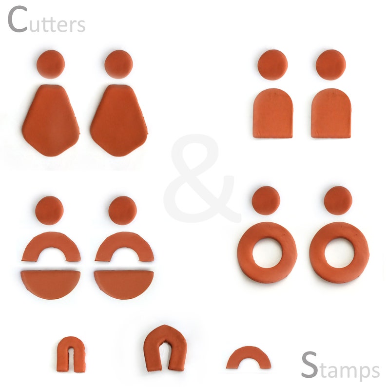 Assorted Earring Cutter 1 Polymer Clay Cutter Set Shape - Etsy