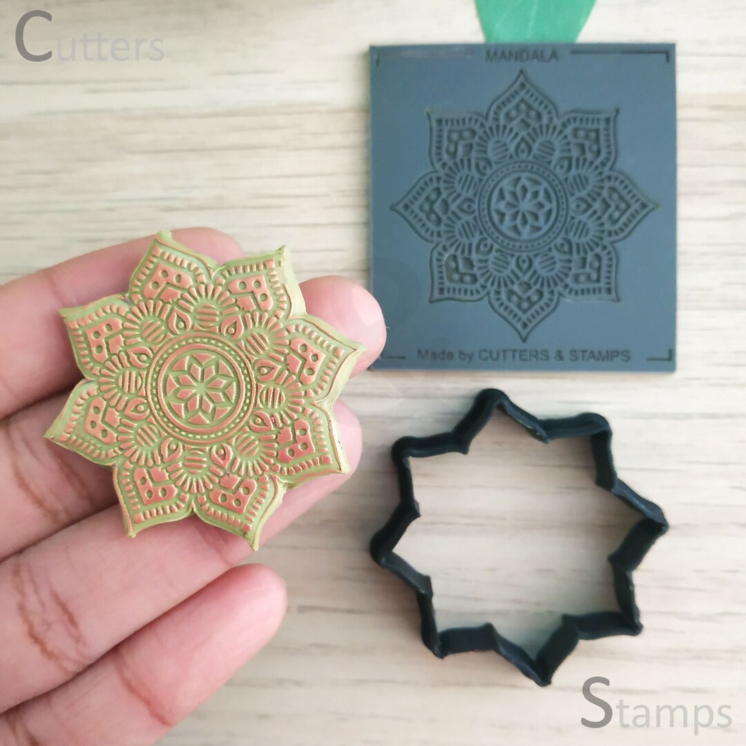 MANDALA Pattern Texture Mat for Polymer Clay | Clay Pattern Stamps ...