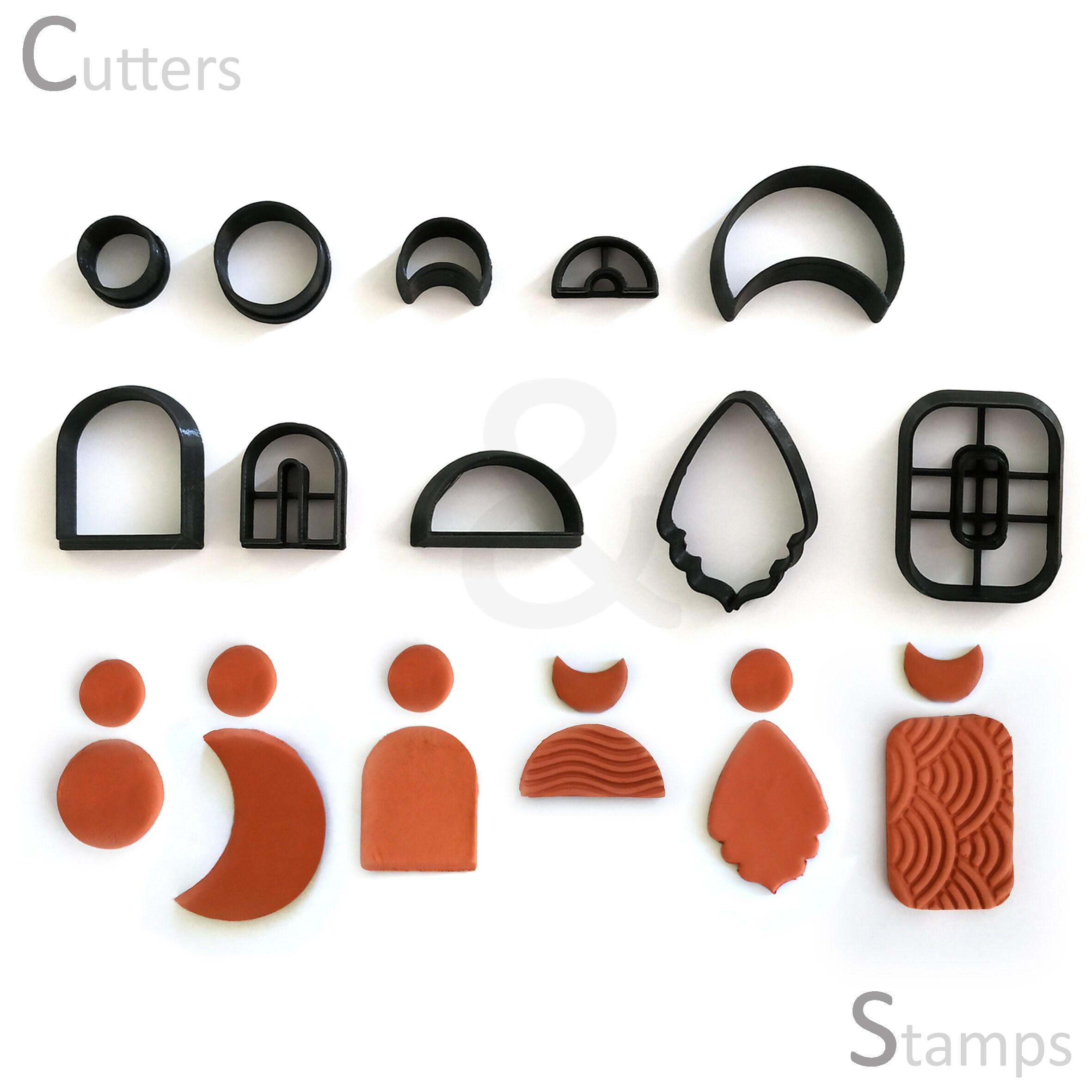 Assorted Earring Cutter 3 Polymer Clay Cutter Set Shape - Etsy