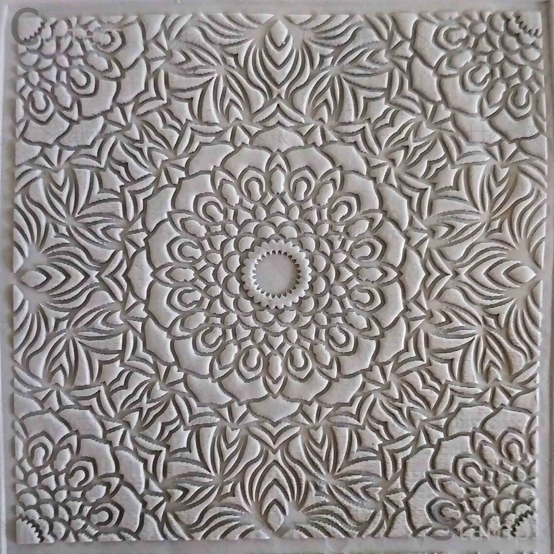 MANDALA TILE Texture Mat for Polymer Clay Clay Pattern - Etsy