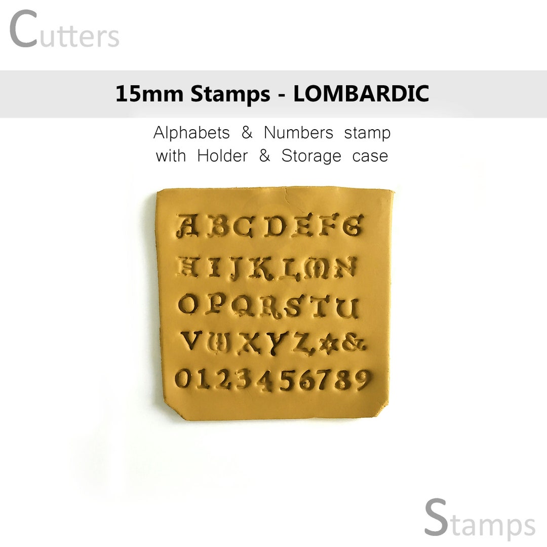 15mm LOMBARDIC Alphabet Stamps (0.6 Inches) | Stamps for Clay, Ceramics ...