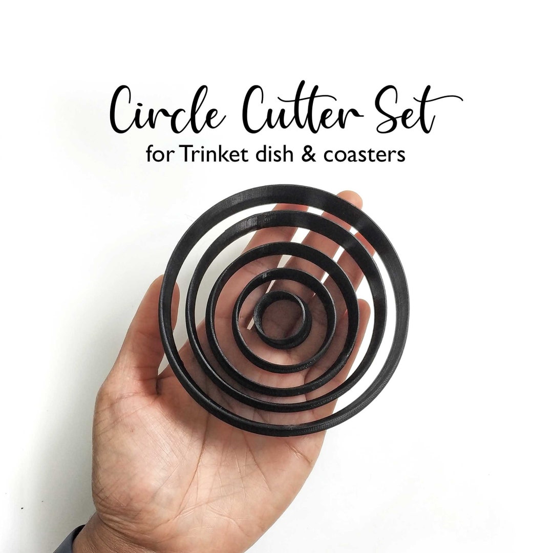 Large CIRCLE Cutter Set | Trinket Dish Clay Cutter | Coaster Cutter ...