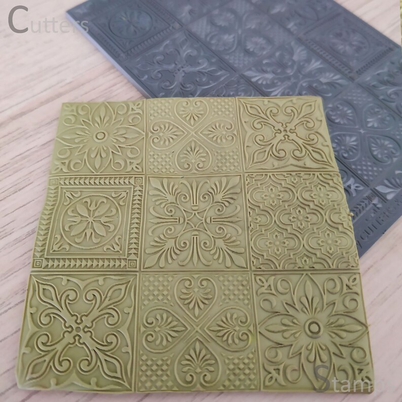 TILE Texture Mat for Polymer Clay Clay Pattern Stamps - Etsy