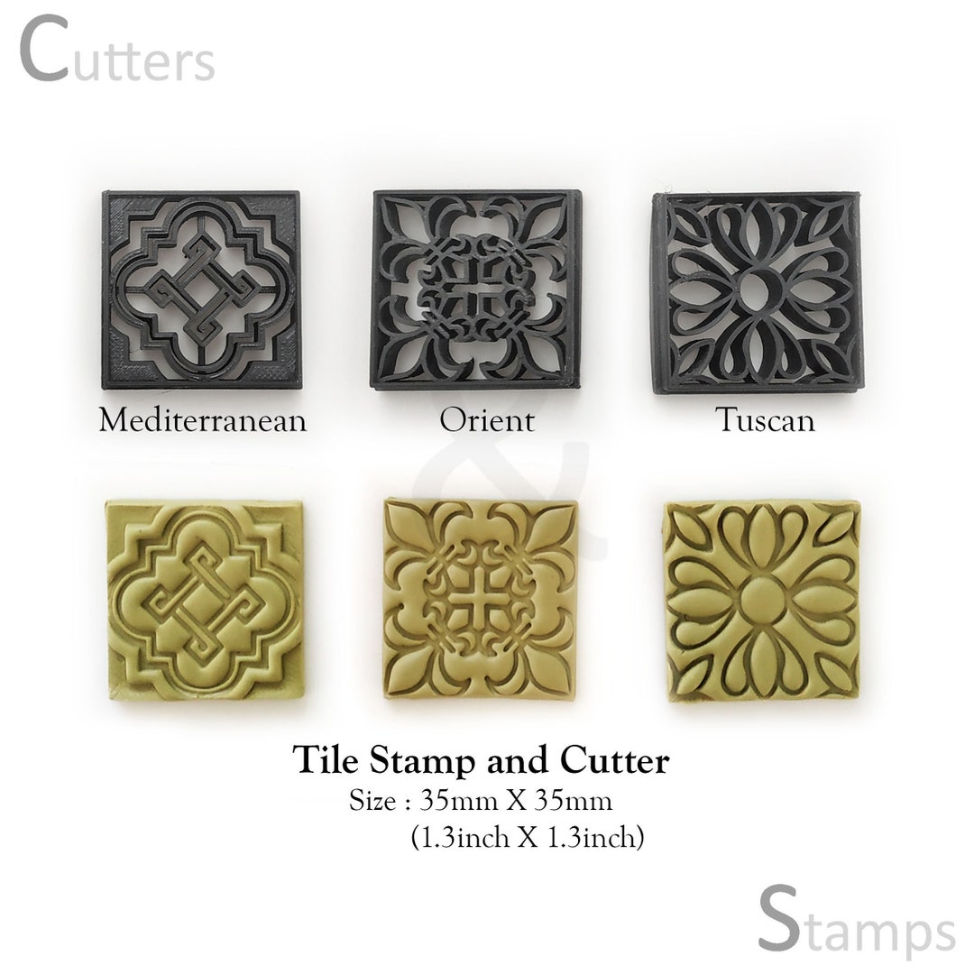 TILE Clay Cutters | Clay Shape Cutter With Detailing | Unique Clay ...