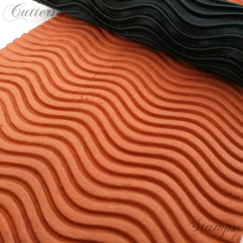 Wave Texture Rolling Pin Clay Textures Clay Pattern Hand - Etsy