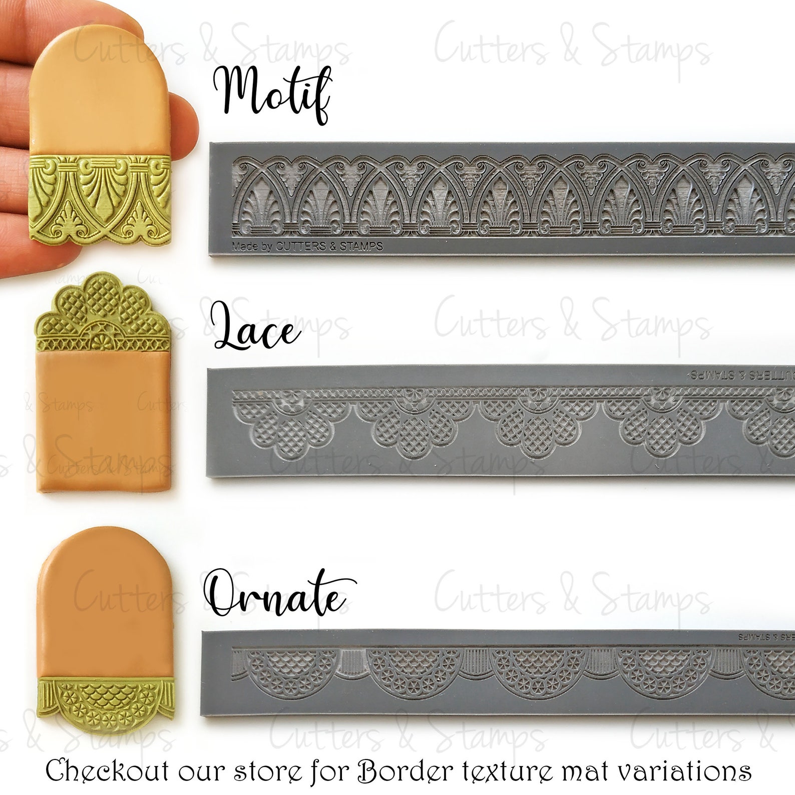 MOTIF border Texture Mat for Polymer Clay Clay Pattern - Etsy