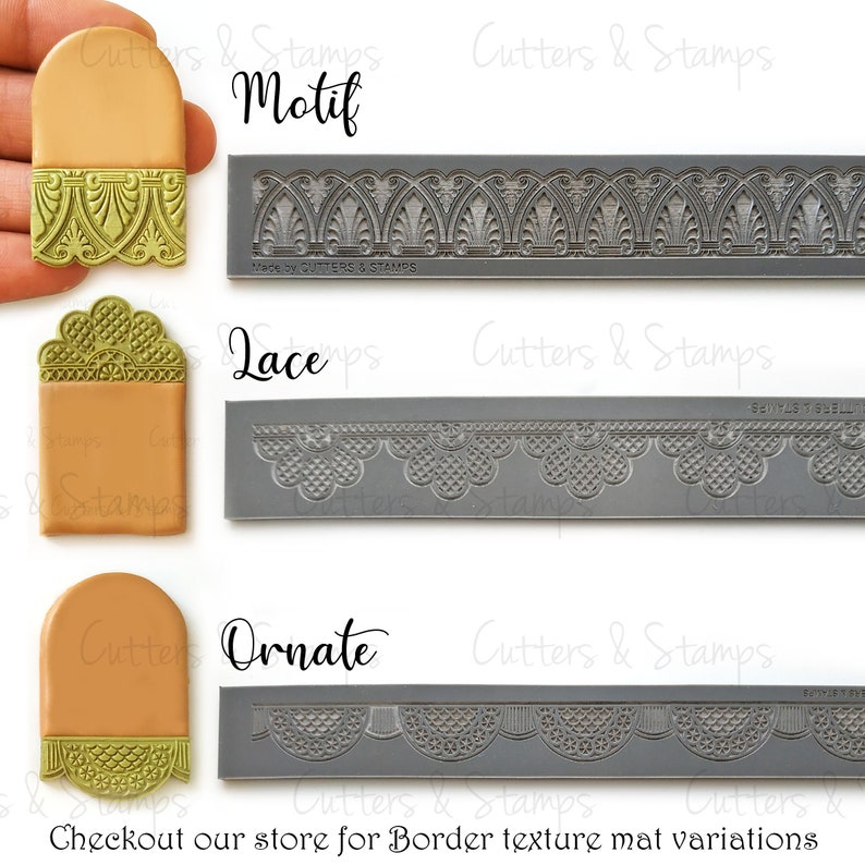 MOTIF border Texture Mat for Polymer Clay Clay Pattern - Etsy