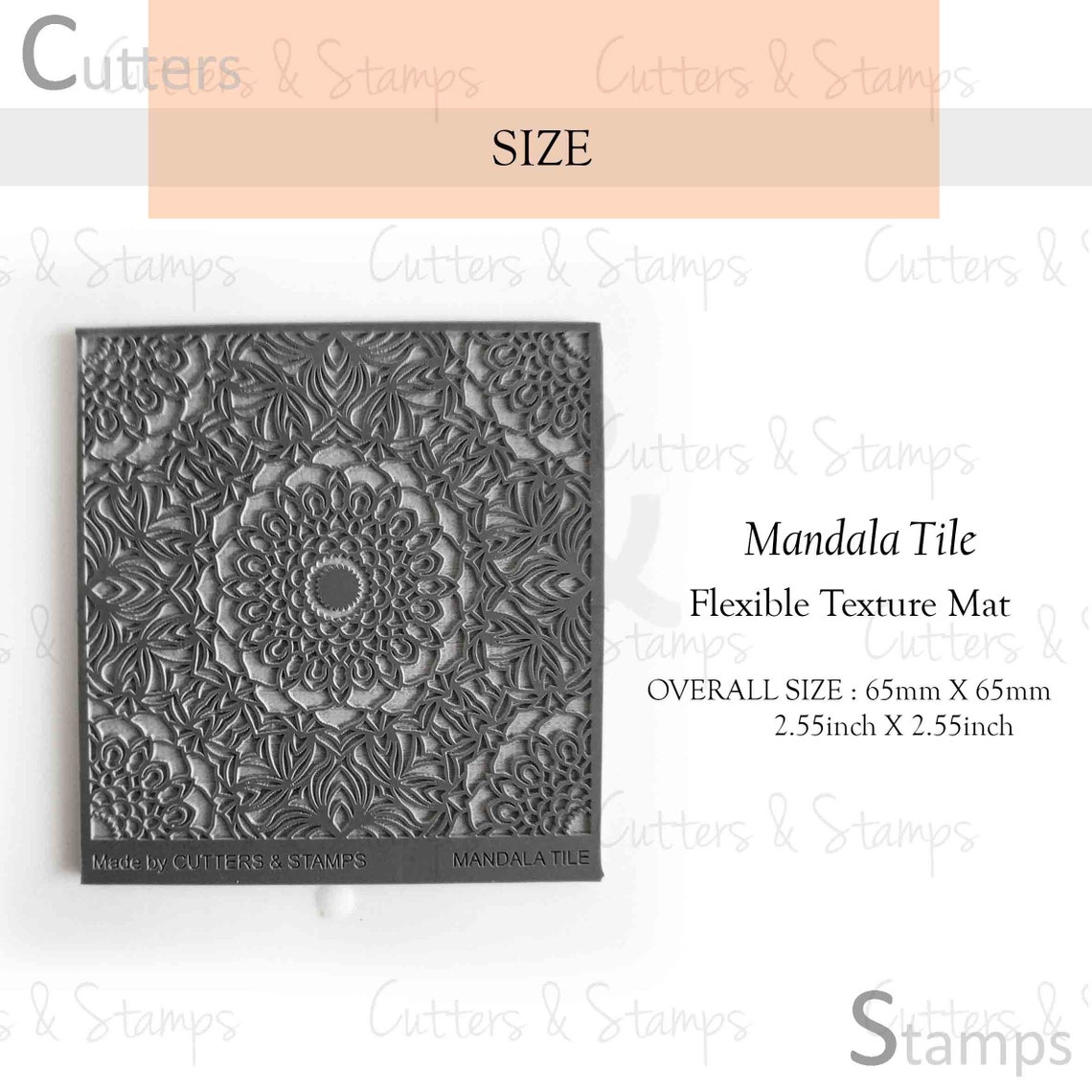 MANDALA TILE Texture Mat for Polymer Clay Clay Pattern - Etsy