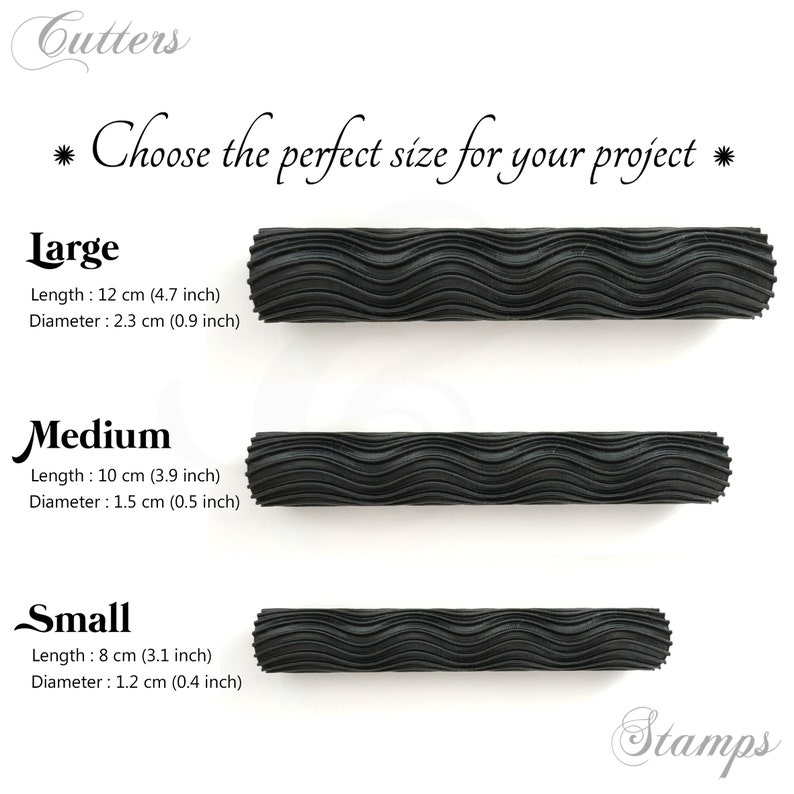 Wave Texture Rolling Pin Clay Textures Clay Pattern Hand - Etsy