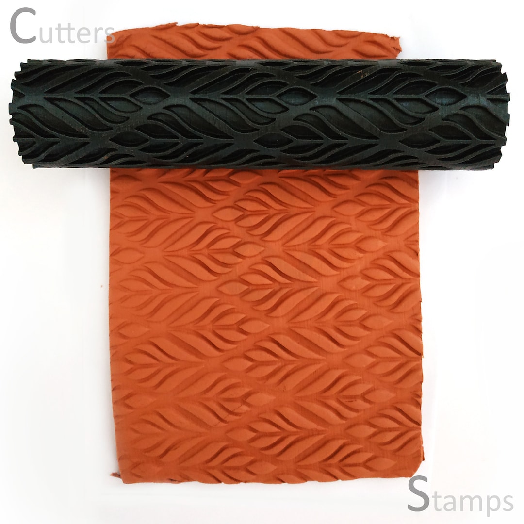 Leaf Texture Roller for Polymer Clay | Leaf Design Textures | Clay ...