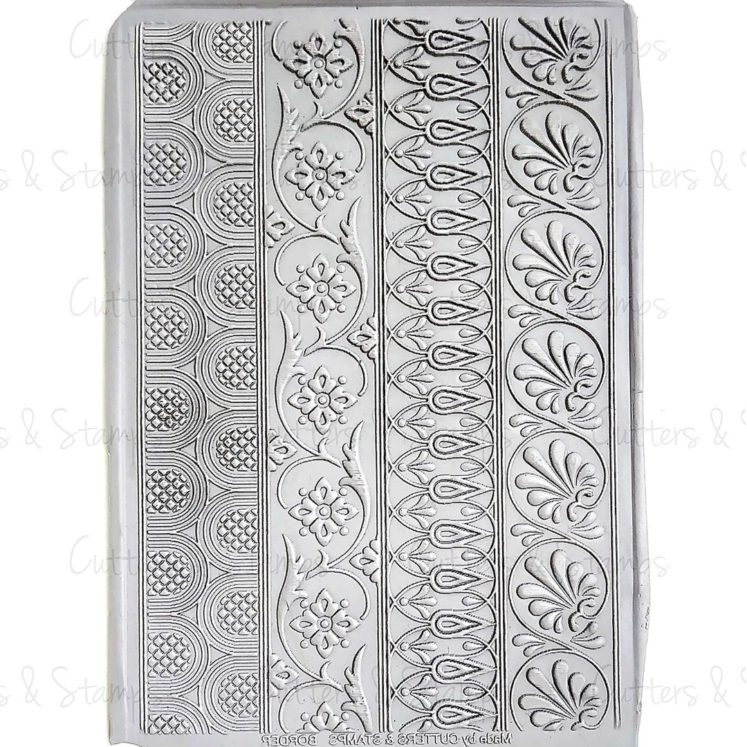 BORDER Texture Mat for Polymer Clay | Clay Pattern Stamps | Textures ...