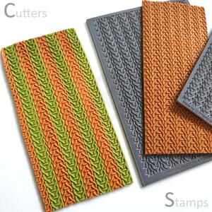 LOOP KNIT Texture Mat for Polymer Clay | Clay Pattern Stamps | Textures ...