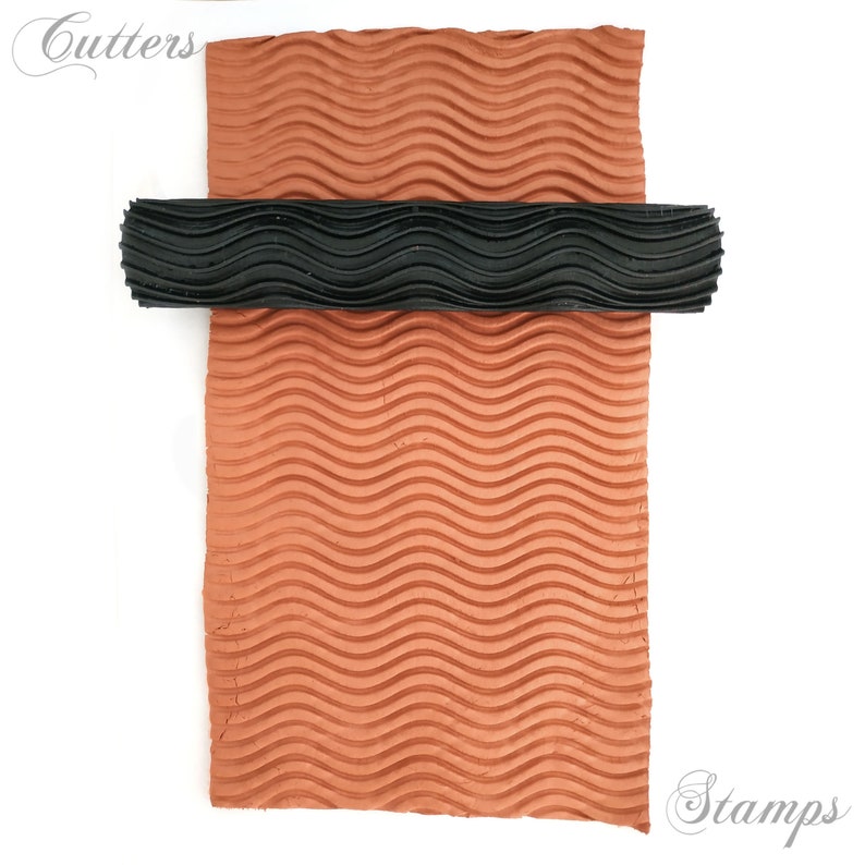 Wave Texture Rolling Pin Clay Textures Clay Pattern Hand - Etsy