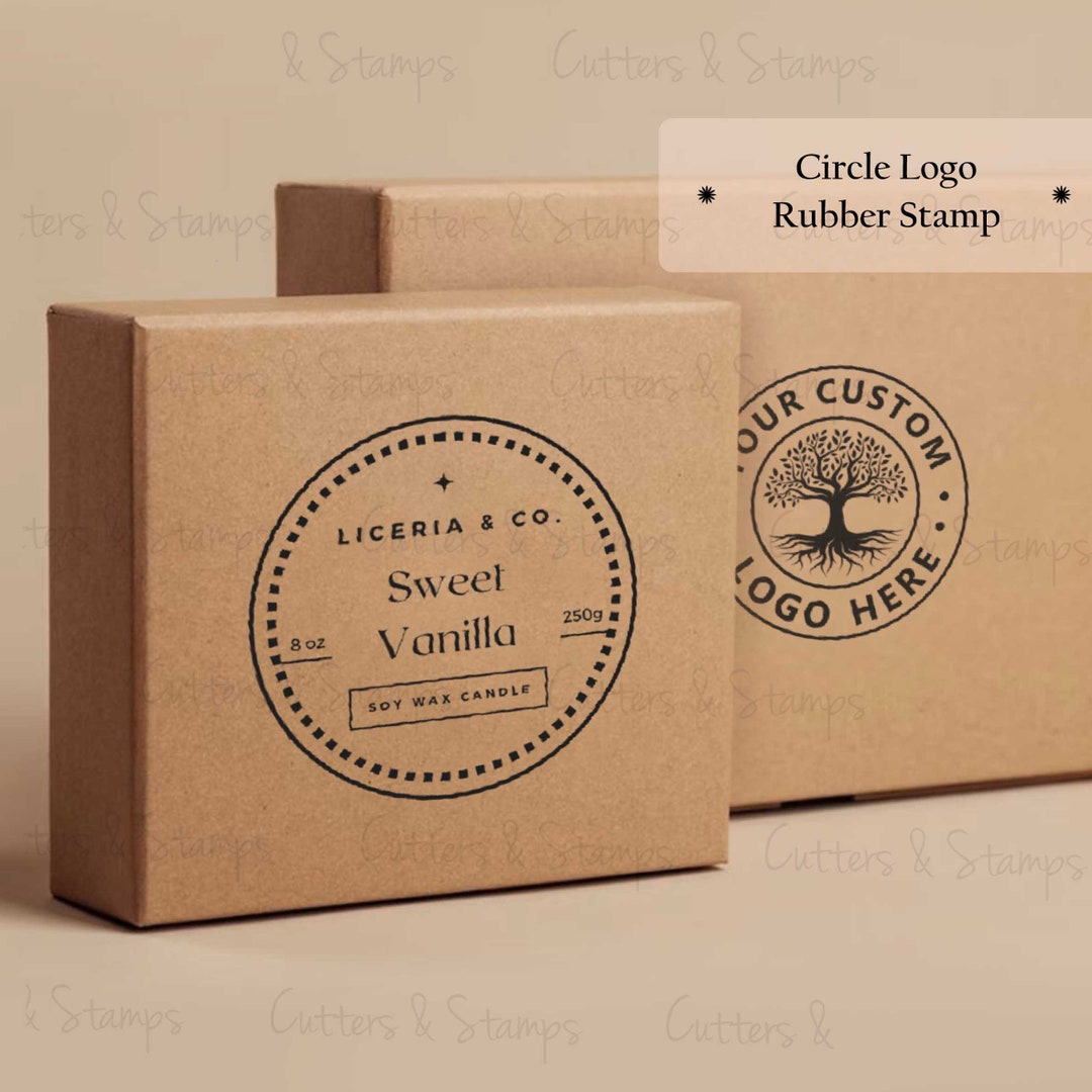 Circle Logo Stamp | Rubber Stamp | Personalized Stamp | Stamps for ...