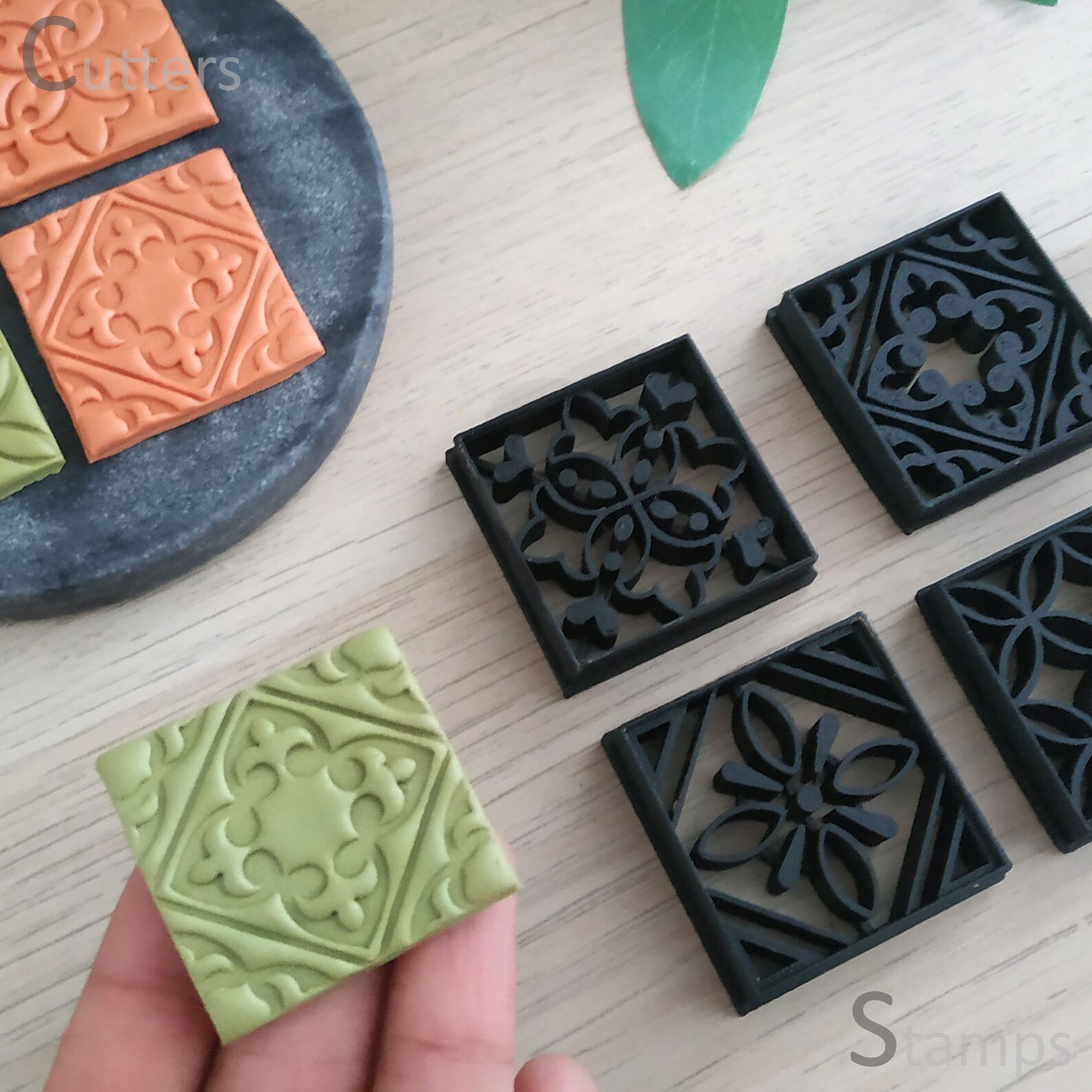 TILE Clay Cutters Clay Shape Cutter With Detailing Unique - Etsy