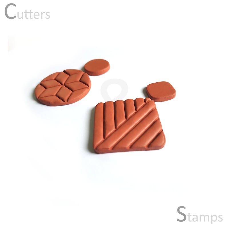 Polymer Clay Cutter Set of 4 Clay Shape Cutter With Texture - Etsy