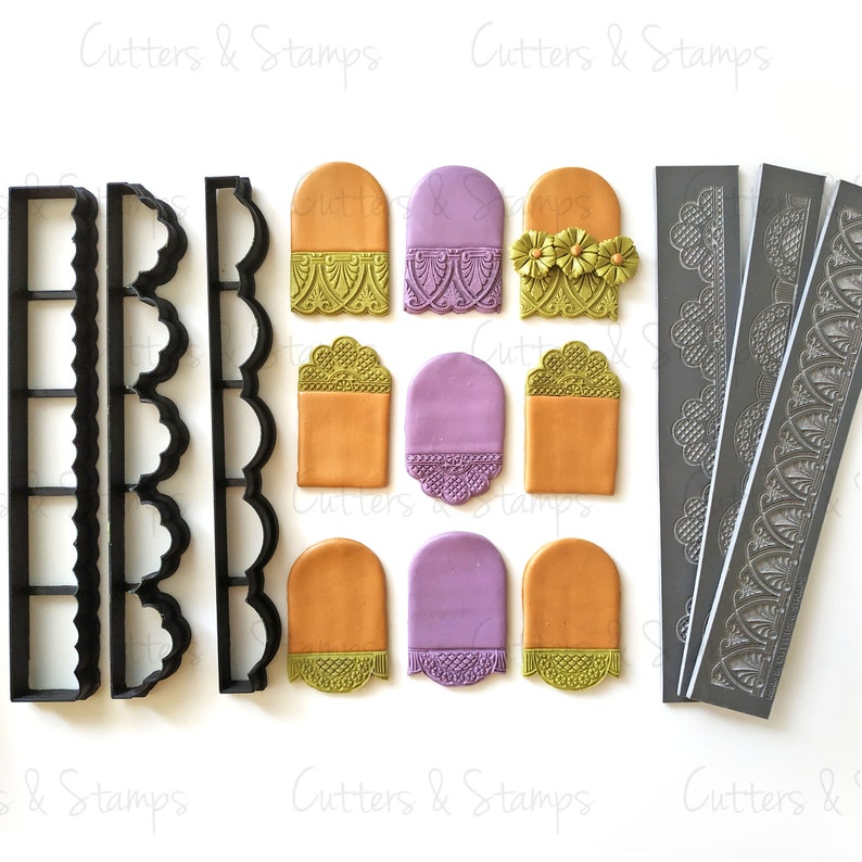 MOTIF border Texture Mat for Polymer Clay Clay Pattern - Etsy