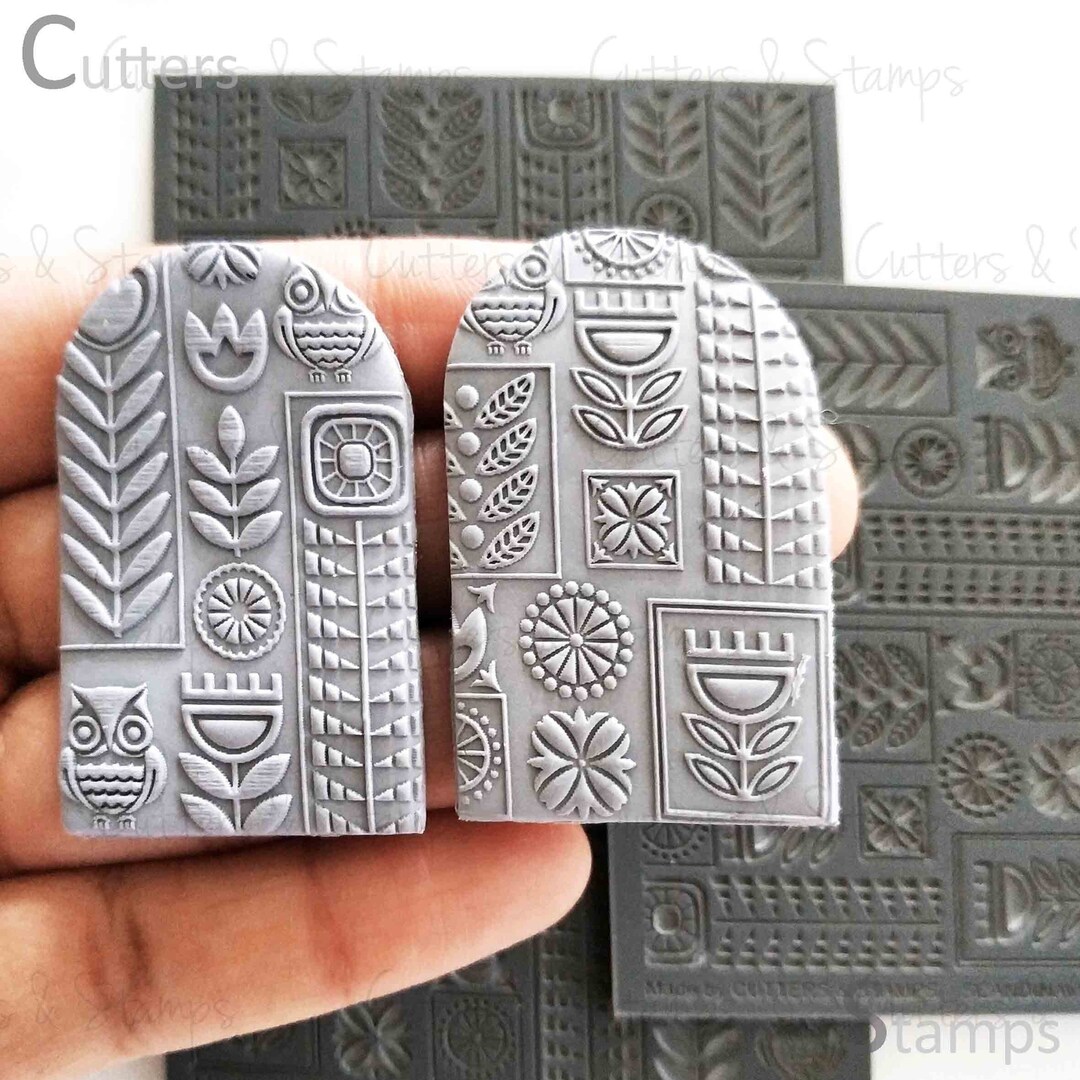 SCANDI Texture Mat for Polymer Clay | Clay Pattern Stamps | Textures ...