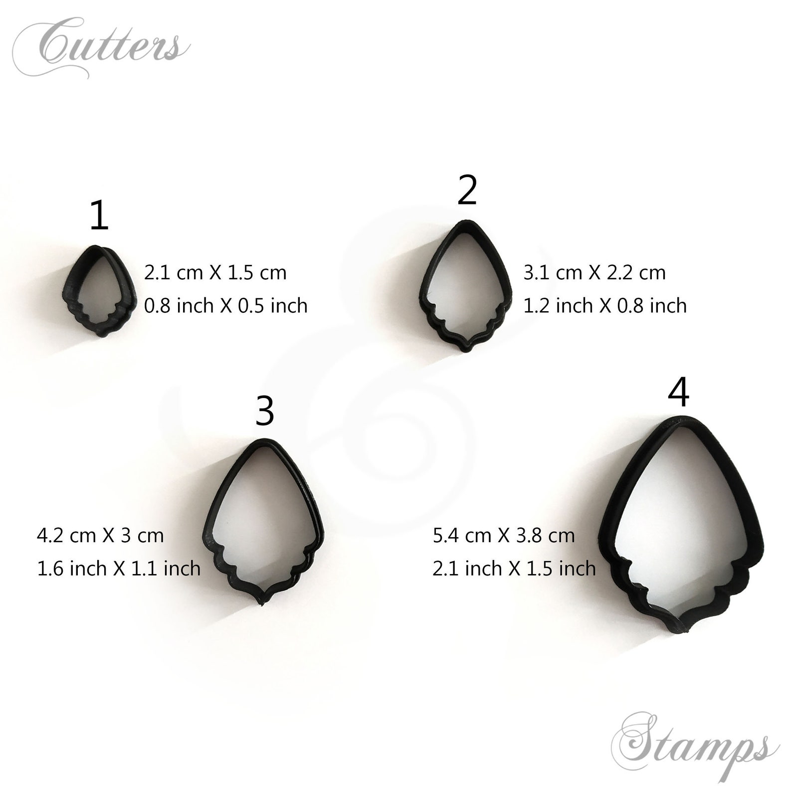 Clay Cutter Set of 4 Polymer Clay Cutter set Shape Cutter | Etsy