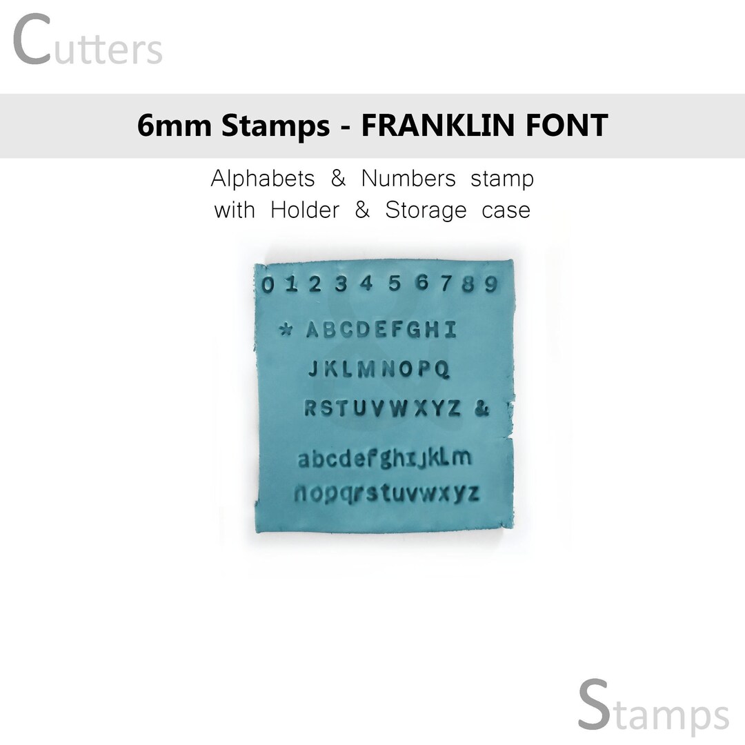 6mm FRANKLIN GOTHIC Alphabet Stamps (0.2 Inches) | Stamps for Ceramics ...