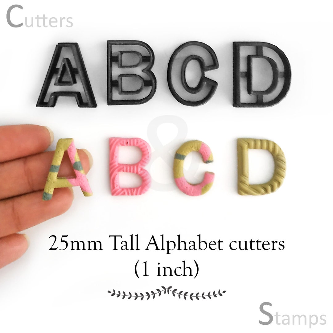 ALPHABET Cutter | 25mm Alphabet Letters Clay Cutter | - Etsy