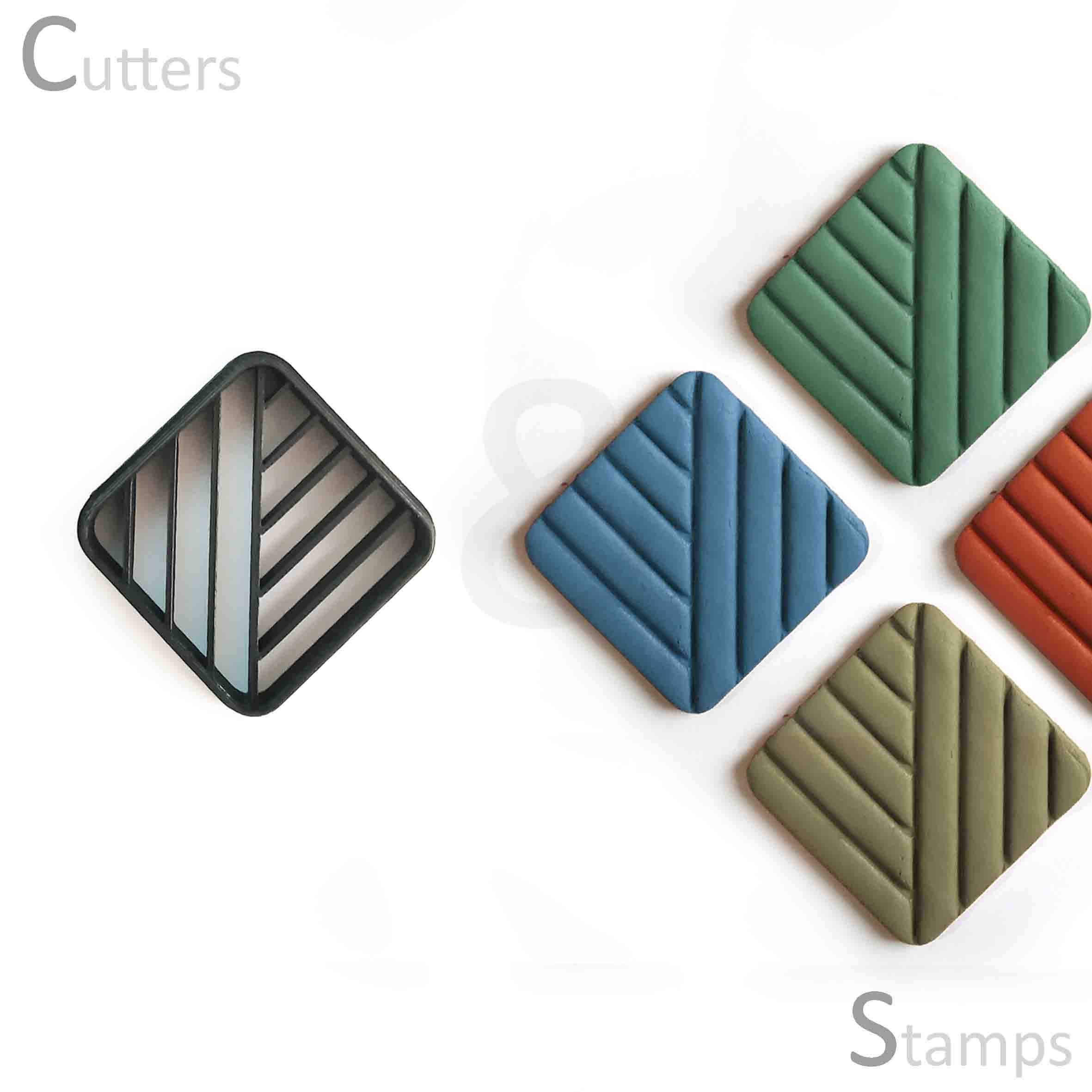 Polymer Clay Cutter With Pattern Square Polymer Clay Cutter - Etsy