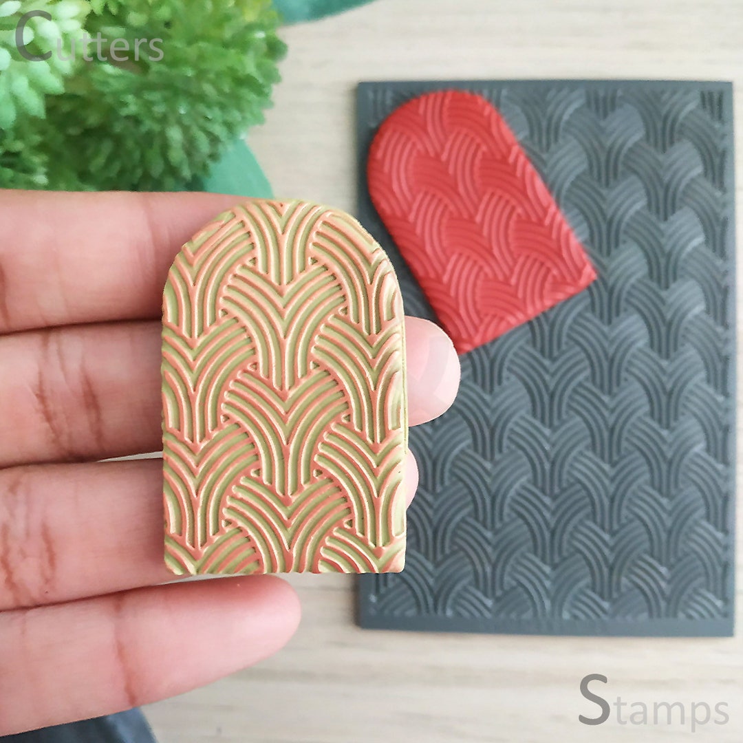 INTERLOCKING ARCH Texture Mat for Polymer Clay | Clay Pattern Stamps ...