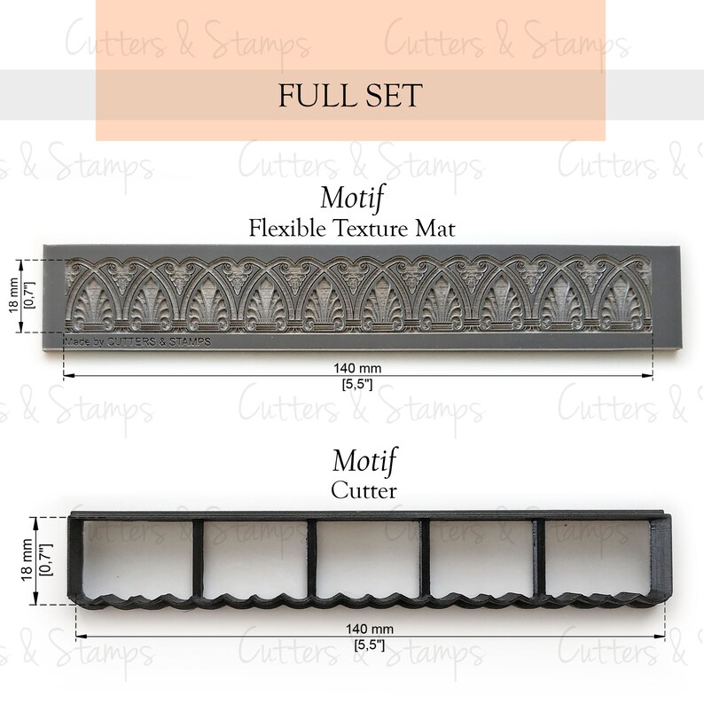 MOTIF border Texture Mat for Polymer Clay Clay Pattern - Etsy