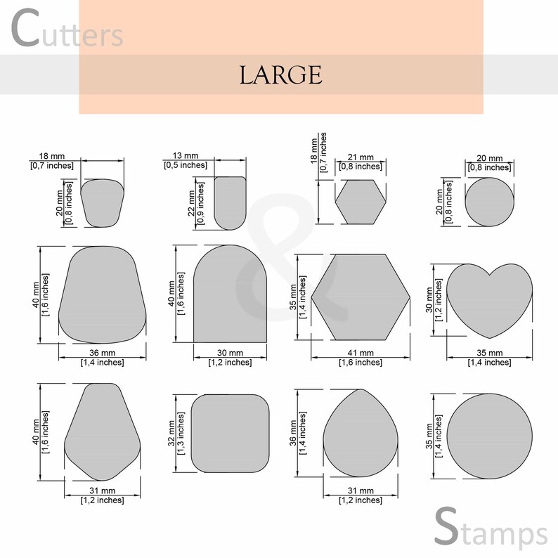 Polymer Clay Earring Cutter Set Of12 Polymer Clay Cutter - Etsy