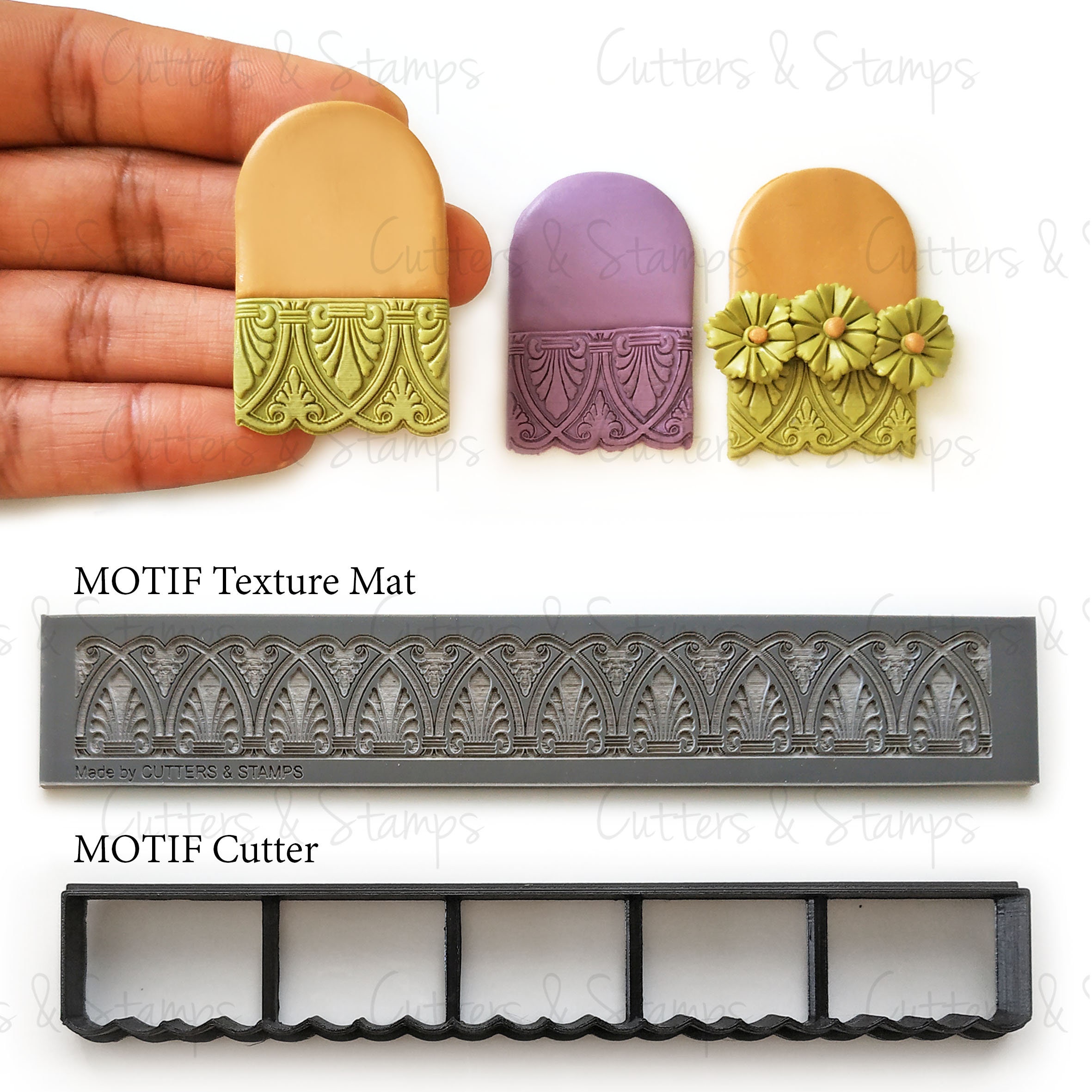 MOTIF border Texture Mat for Polymer Clay Clay Pattern - Etsy