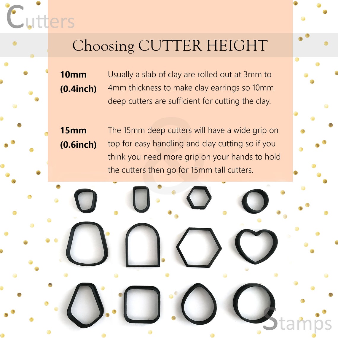 Polymer Clay Earring Cutter Set Of12 Polymer Clay Cutter - Etsy