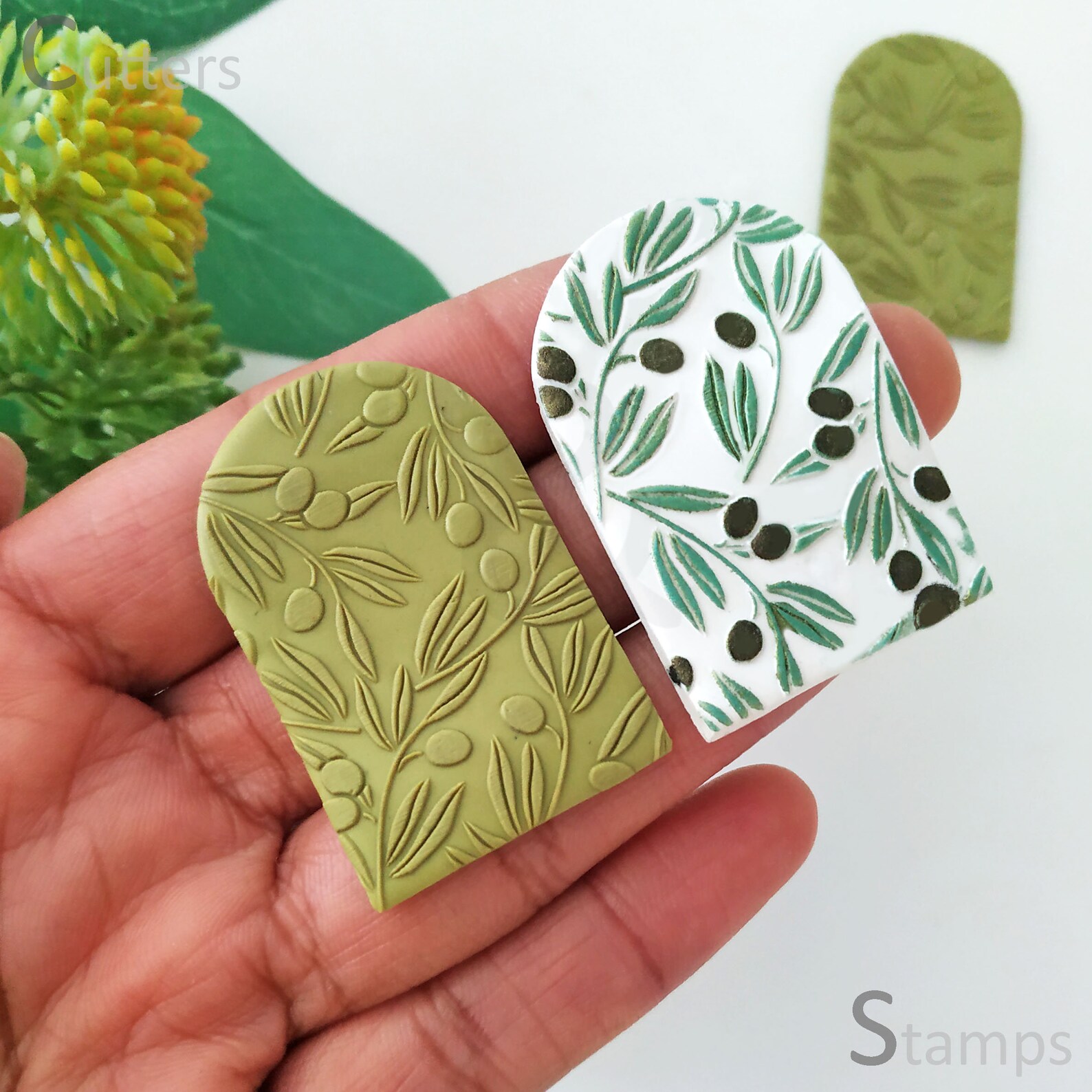 OLIVE BRANCH Texture Mat for Polymer Clay Clay Pattern - Etsy