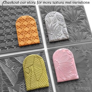 BLOSSOM PRESS Texture Mat for Polymer Clay | Clay Pattern Stamps ...