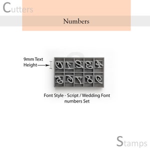 9mm SCRIPT Alphabet Stamps (0.35 Inches) | Wedding Font | Stamps for ...