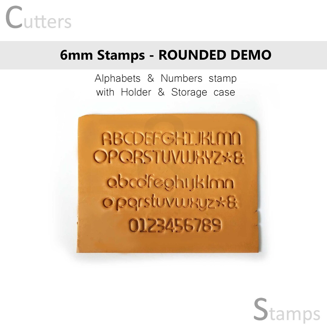 6mm ROUNDED DEMO Alphabet Stamps (0.2 Inches) | Stamps for Ceramics ...