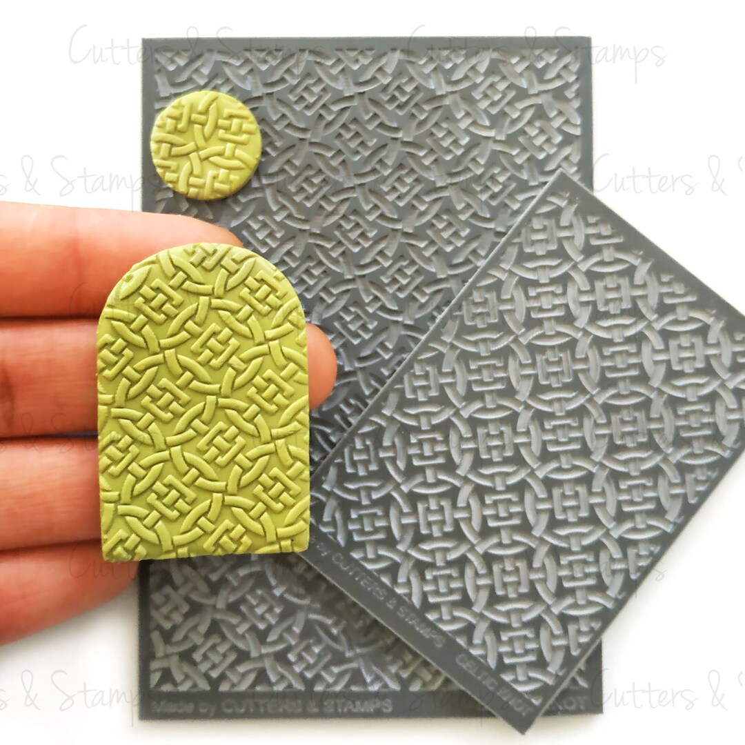 CELTIC KNOT Texture Mat for Polymer Clay | Clay Pattern Stamps ...