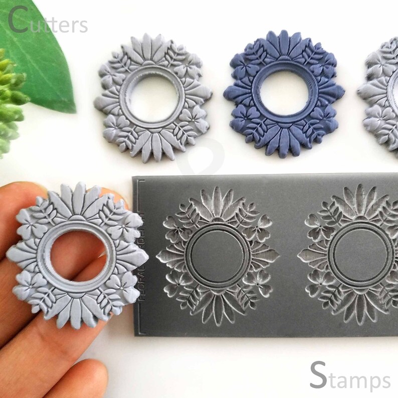 FLORAL BORDER Texture Mat for Polymer Clay Clay Pattern - Etsy