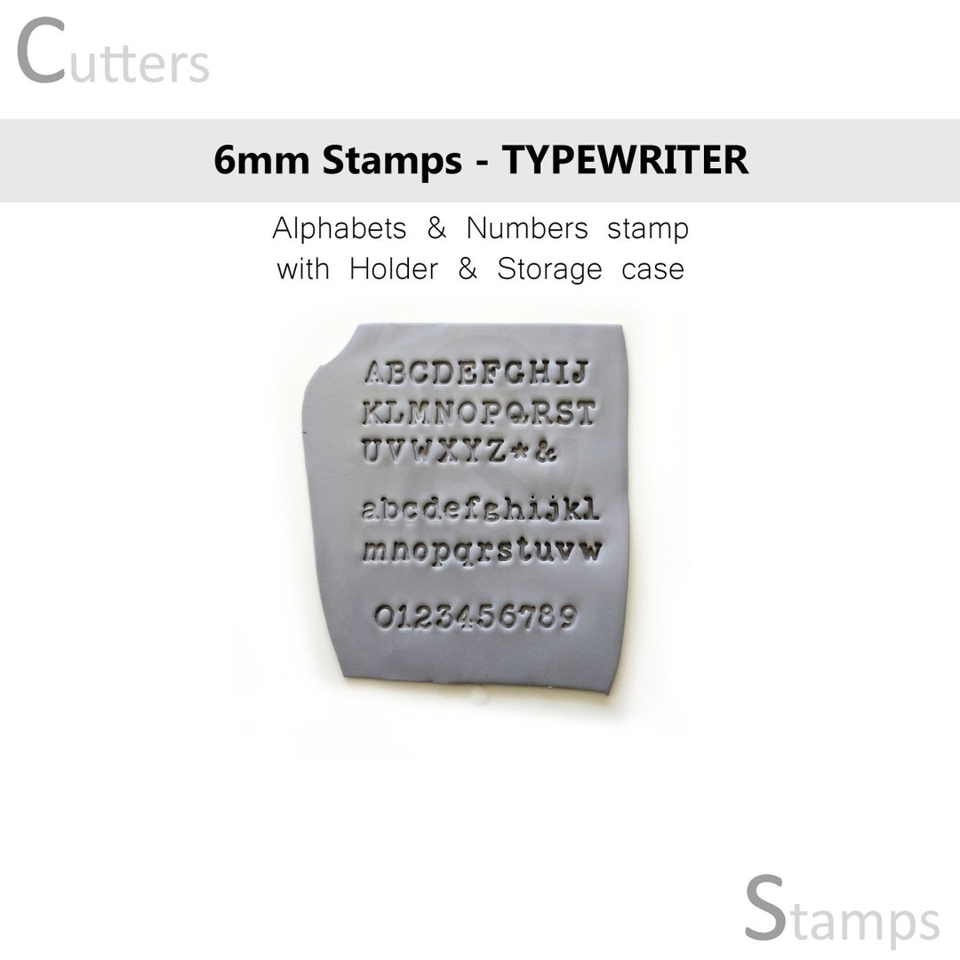 6mm TYPEWRITER Alphabet Stamps (0.2 Inches) | Stamps for Clay Ceramics ...