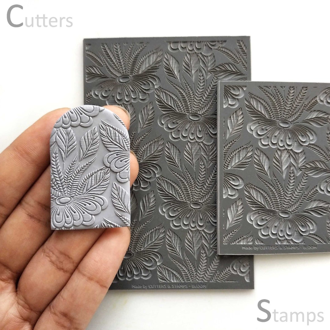 BLOOM Texture Mat for Polymer Clay | Clay Pattern Stamps | Textures for ...