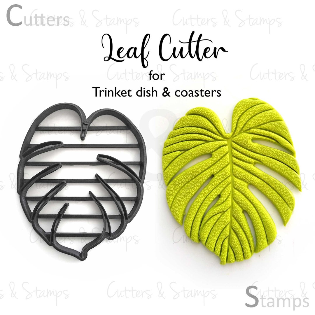 Large LEAF Cutter and Stamps for Clay Creations | Trinket Dish Clay ...