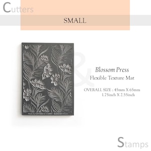 BLOSSOM PRESS Texture Mat for Polymer Clay | Clay Pattern Stamps ...