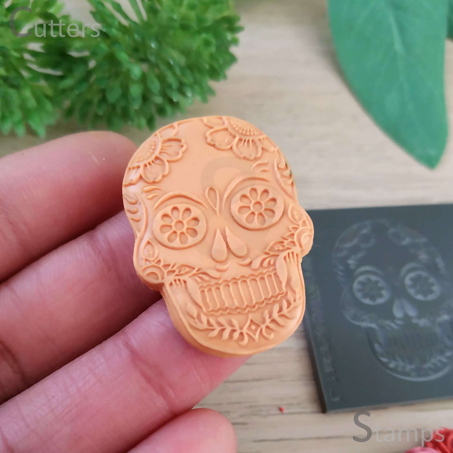 SUGAR SKULL Texture Mat for Polymer Clay Clay Pattern Stamps - Etsy