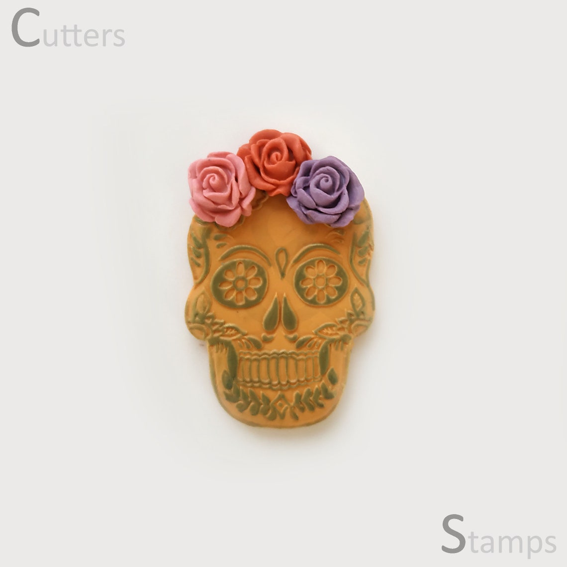 SUGAR SKULL Texture Mat for Polymer Clay Clay Pattern Stamps - Etsy