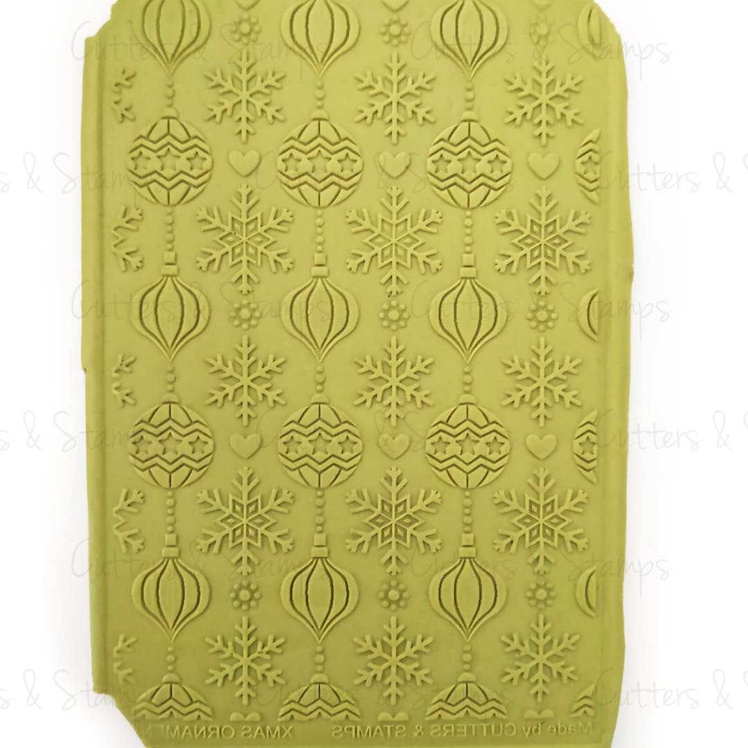 XMAS ORNAMENT Texture Mat for Polymer Clay | Clay Pattern Stamps ...