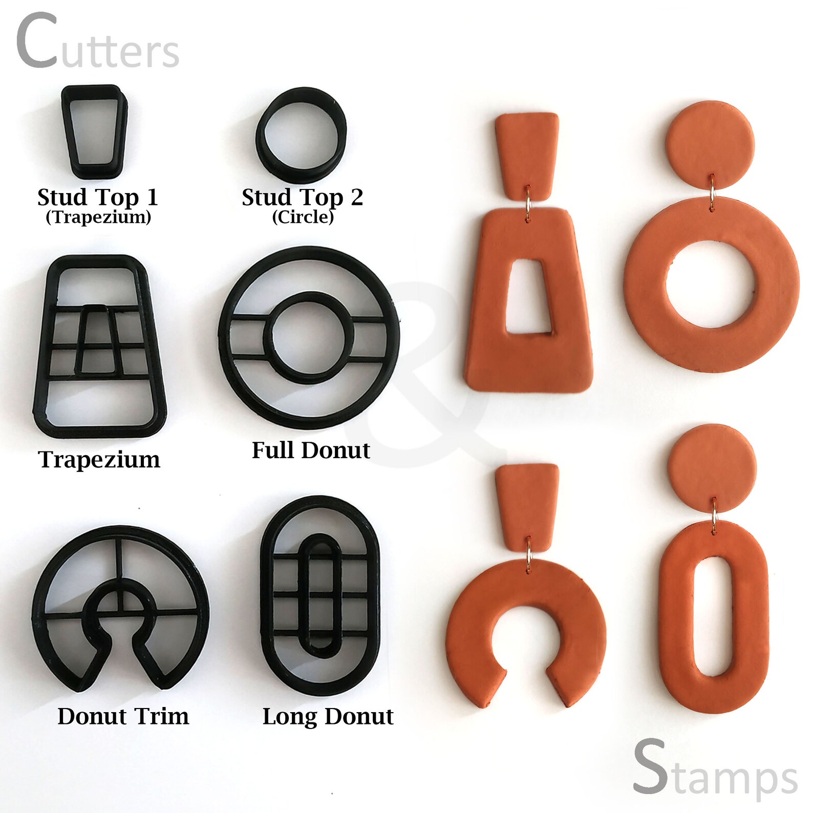 Polymer Clay Cutter Set of 6 Donut Clay Shape Cutter - Etsy