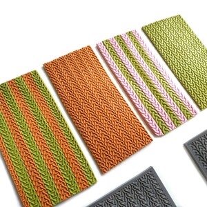 LOOP KNIT Texture Mat for Polymer Clay | Clay Pattern Stamps | Textures ...