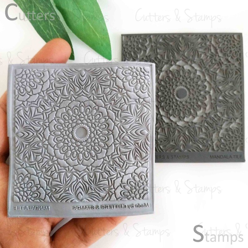 MANDALA TILE Texture Mat for Polymer Clay Clay Pattern - Etsy